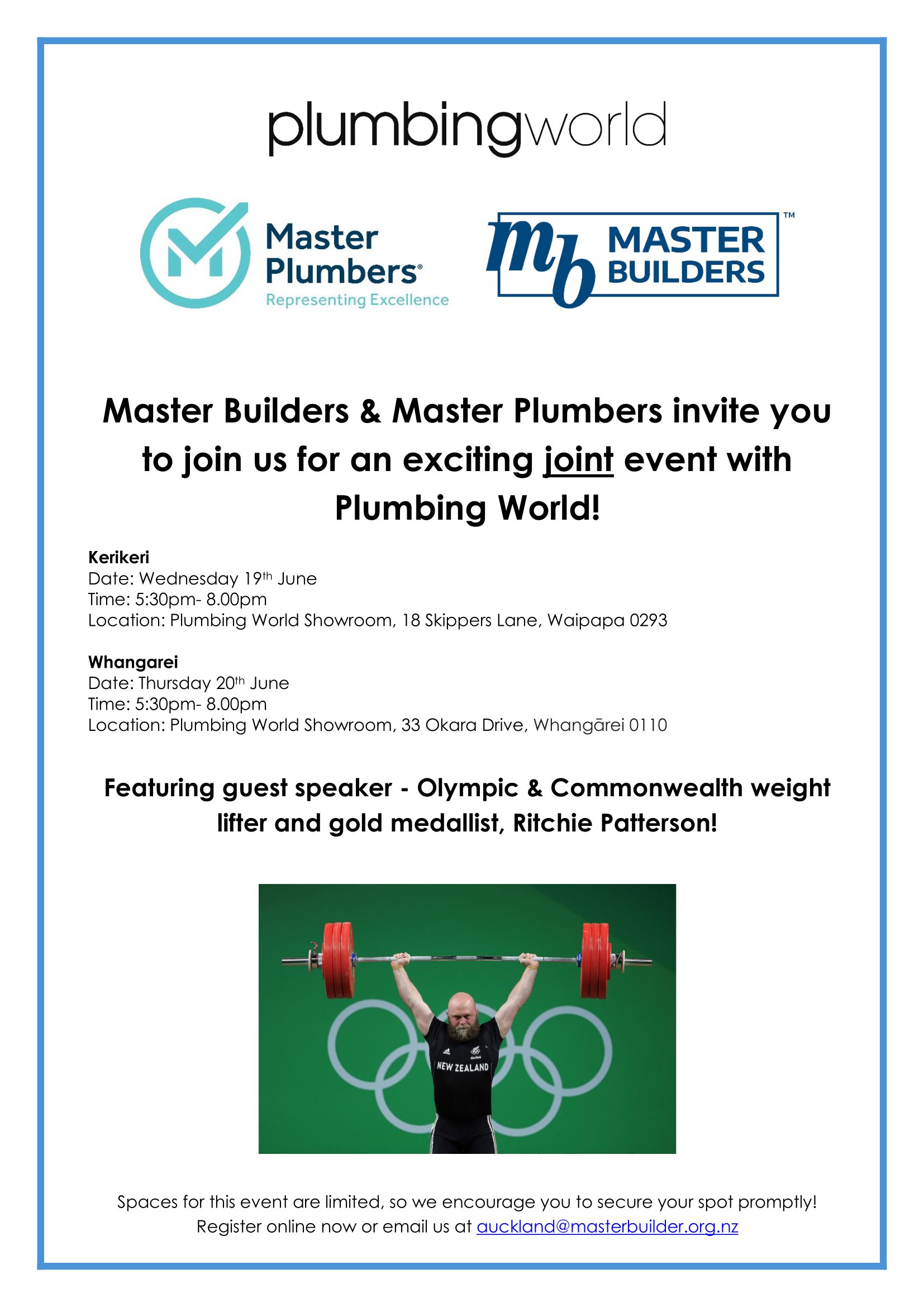 Display event - Kerikeri RMBA & Master Plumbers event with Plumbing World!